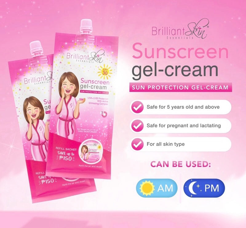 Brilliant Skin Sunscreen Gel-Cream SPF30 (50gms) – Da Beauty Fashion NZ